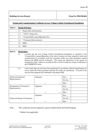 cable testing and intallation