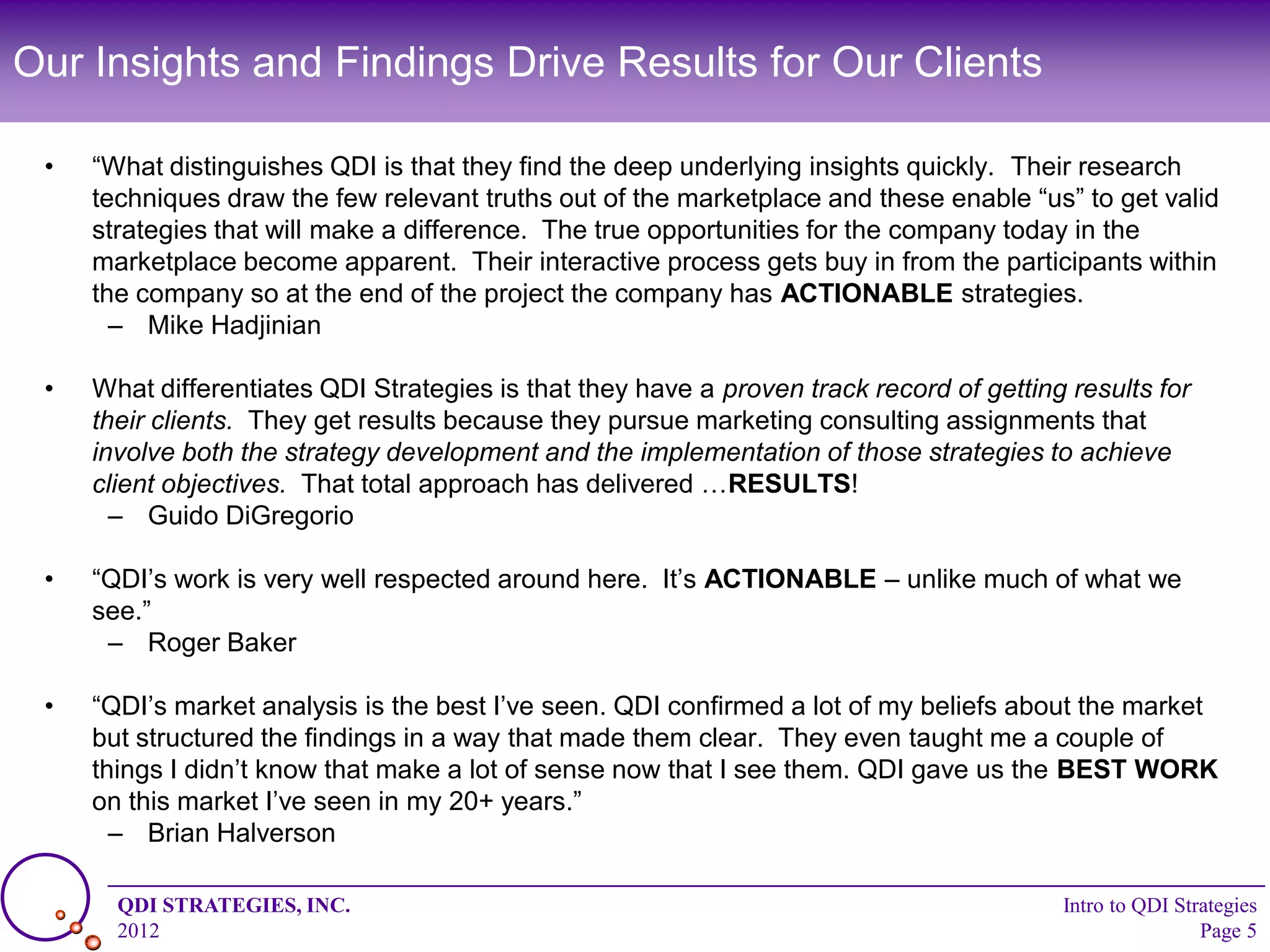 QDI Strategies Introduction | PPT