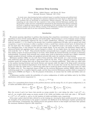 Quantum Deep Learning | PDF