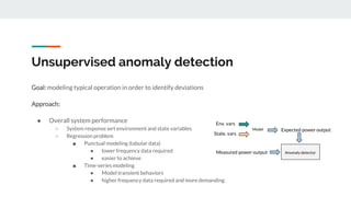 Anomaly detection on wind turbine data | PPTX