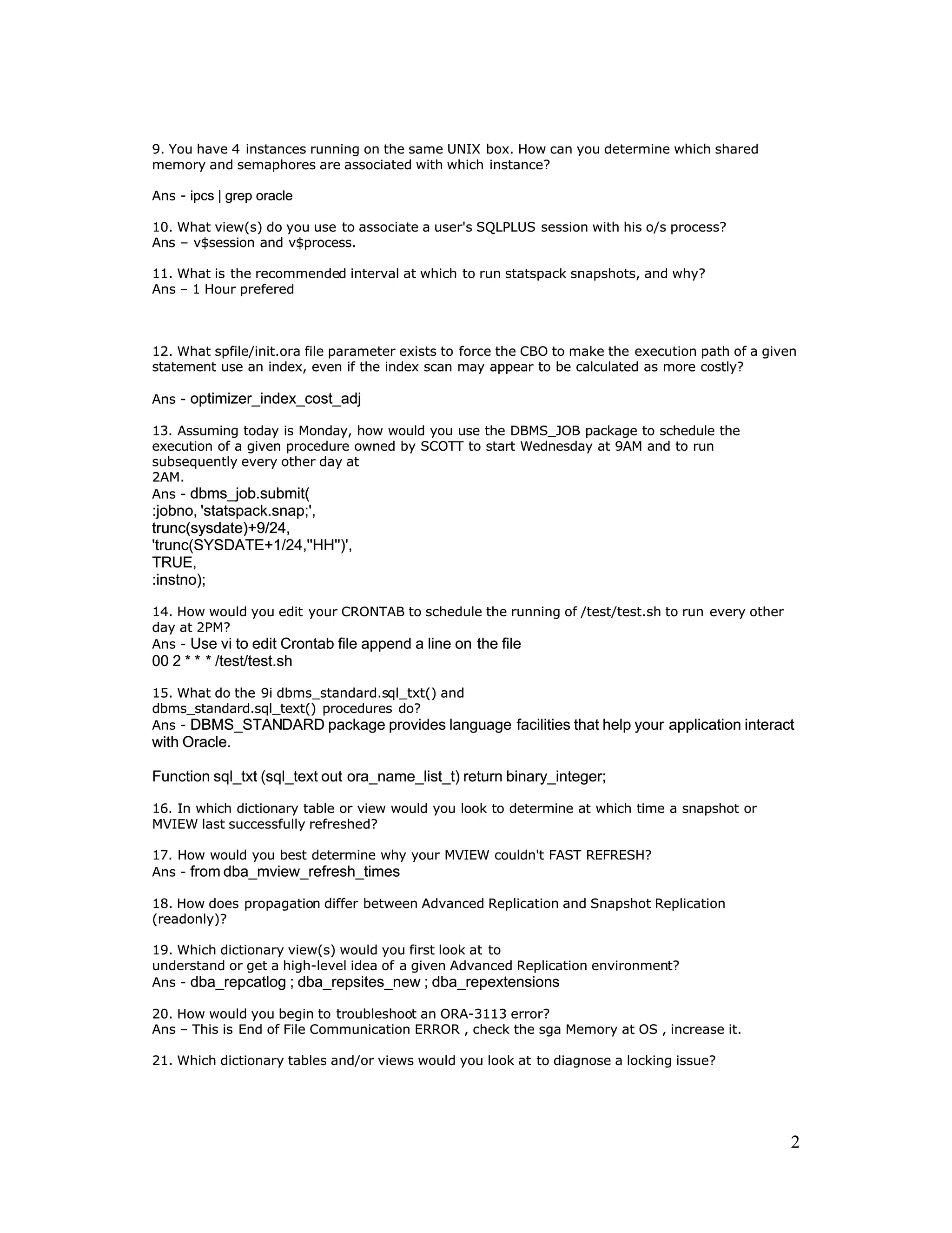 Qdoc Tips Oracle Dba Interview Questions Pdf