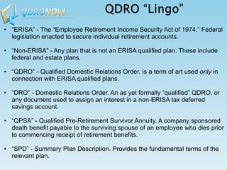 QDRO Mistakes class taught at Florida Coastal School of law in November ...