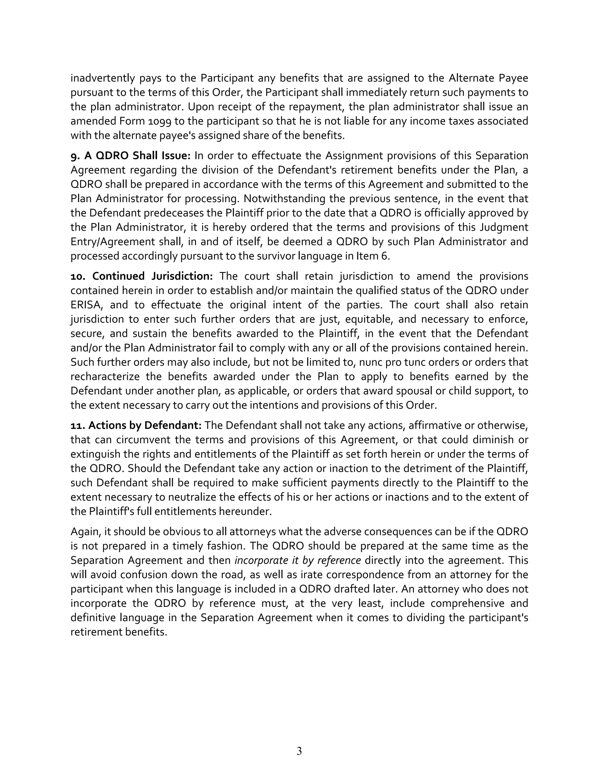 QDROs: The Division of Retirement Benefits Through Qualified Domestic ...