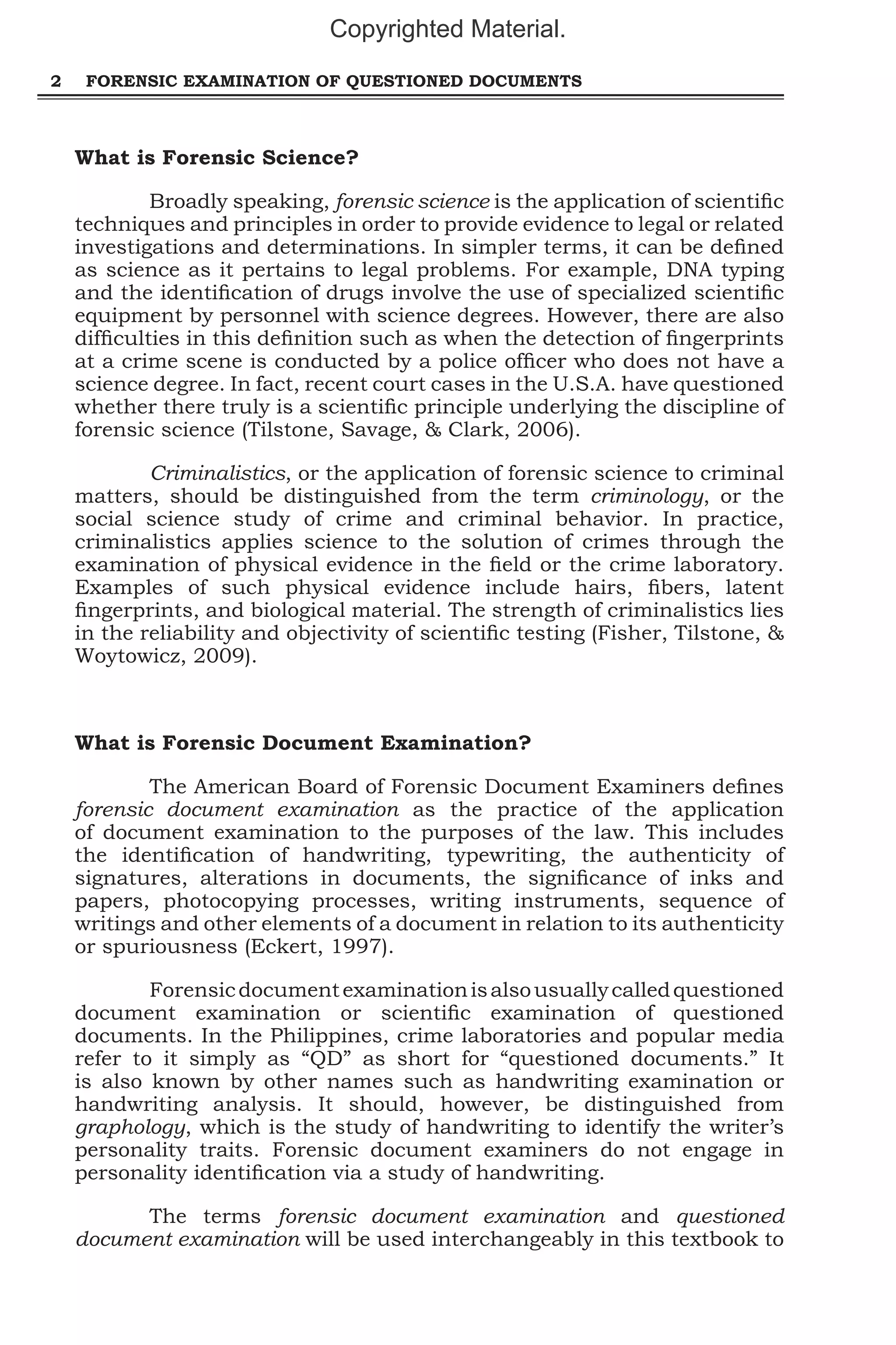 Questioned Documents First Chapter | PDF