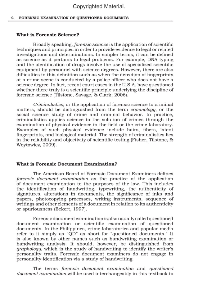 Questioned Documents First Chapter | PDF | Law