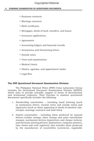 Questioned Documents First Chapter | PDF