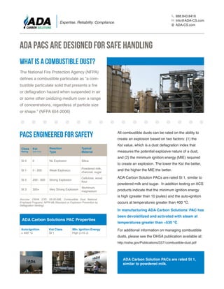 Material Handling & Safety for Powder Activated Carbon | PDF