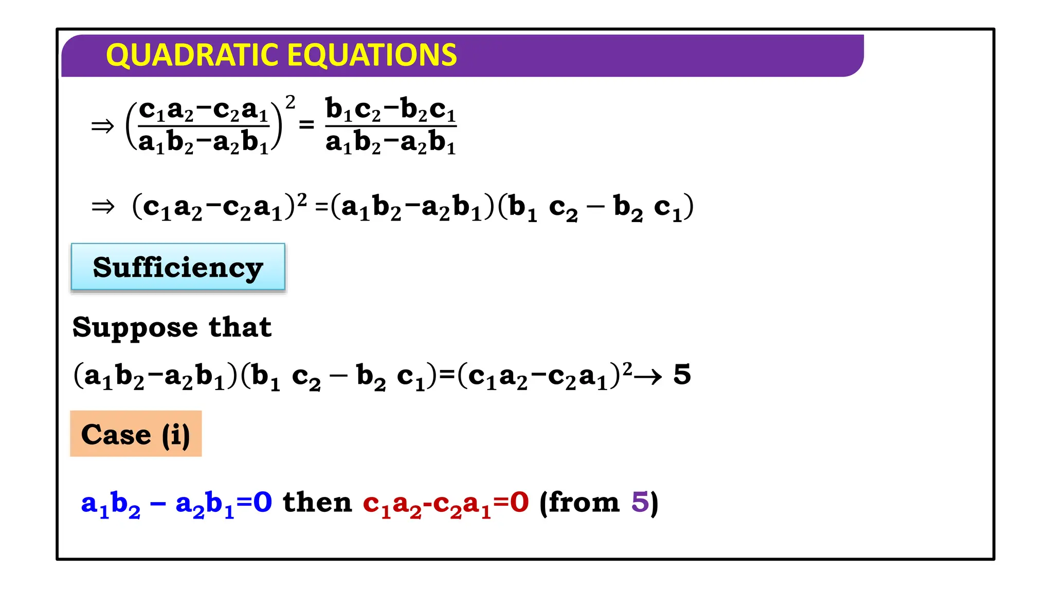 QUADRATIC EQUATIONS WITH MATHS PROPER VERIFY | PPT