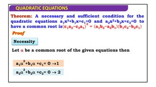 QUADRATIC EQUATIONS WITH MATHS PROPER VERIFY | PPTX