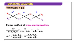 QUADRATIC EQUATIONS WITH MATHS PROPER VERIFY | PPT