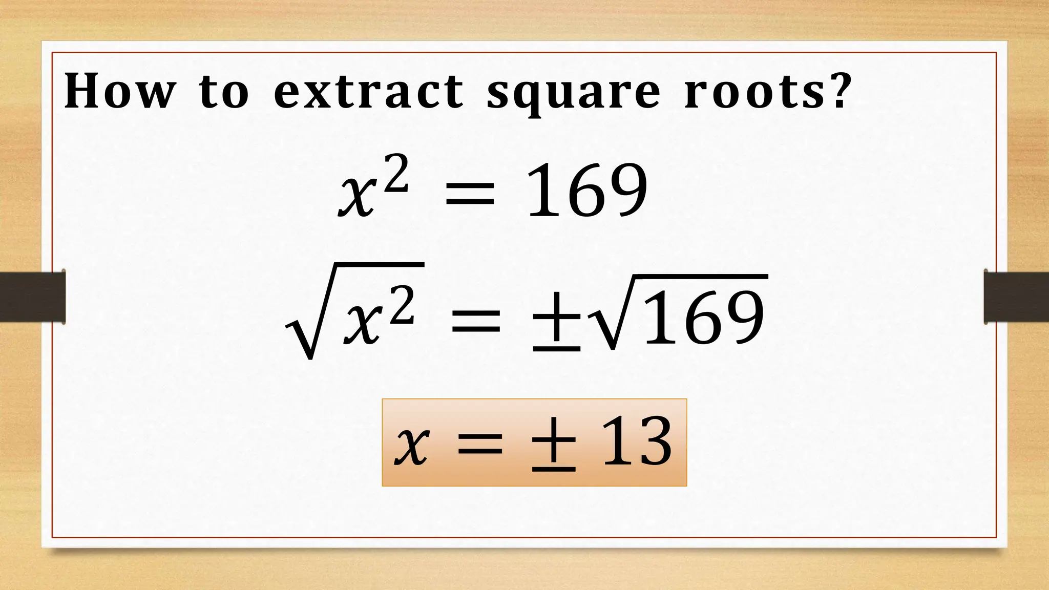 Quadratic Equation by Extracting Square Roots.pptx | Physics | Science