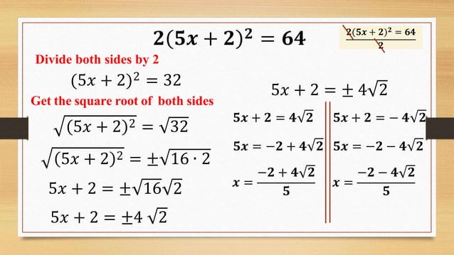 Quadratic Equation by Extracting Square Roots.pptx | Physics | Science