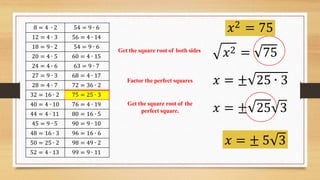 Quadratic Equation by Extracting Square Roots.pptx | Physics | Science