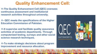 Quality Enhancement Cell Of Hamdard University | PPTX