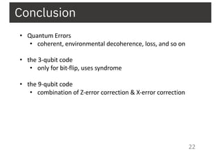 [01] Quantum Error Correction for Beginners | PDF