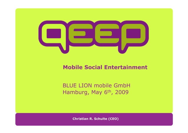 Qeep Next09 | PPT