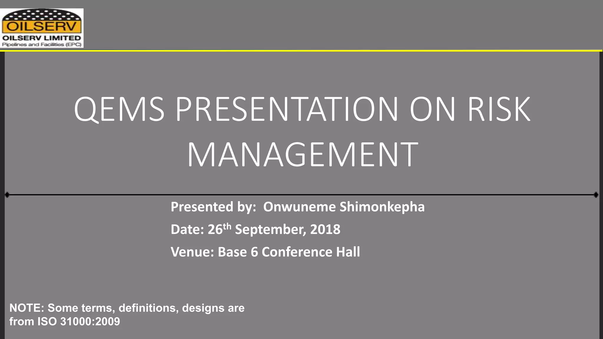 Risk management presentation | PPTX