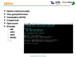 QEMU-SystemC (FDL) | PPT