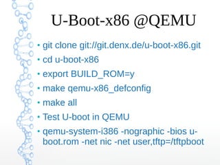 Qemu x86 BIOS @ https://youtu.be/F71LGSrj9cc | ODP