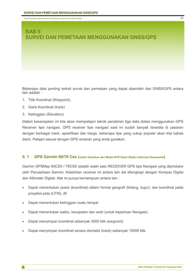 Survei dan Pemetaan Menggunakan GPS | PDF