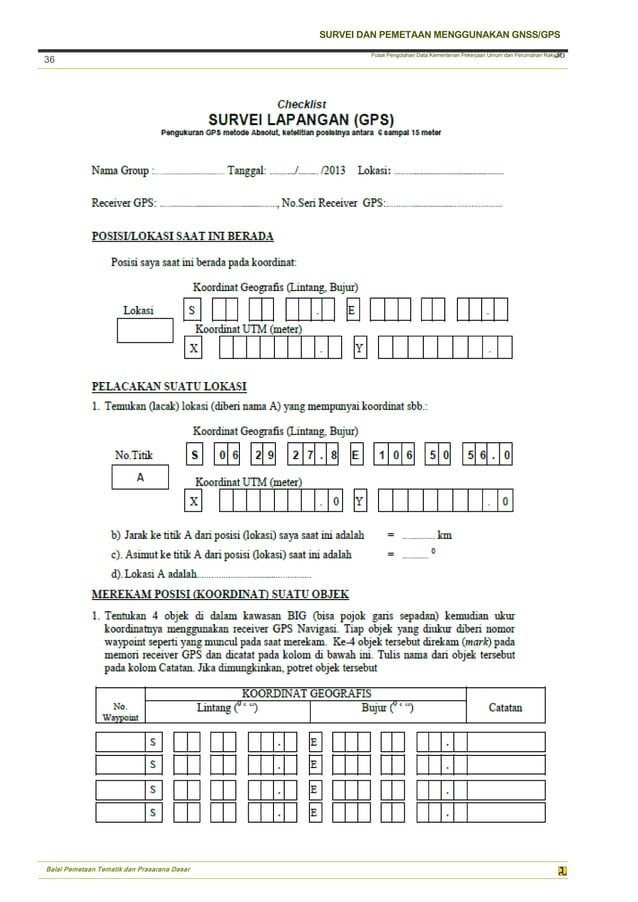 Survei dan Pemetaan Menggunakan GPS | PDF