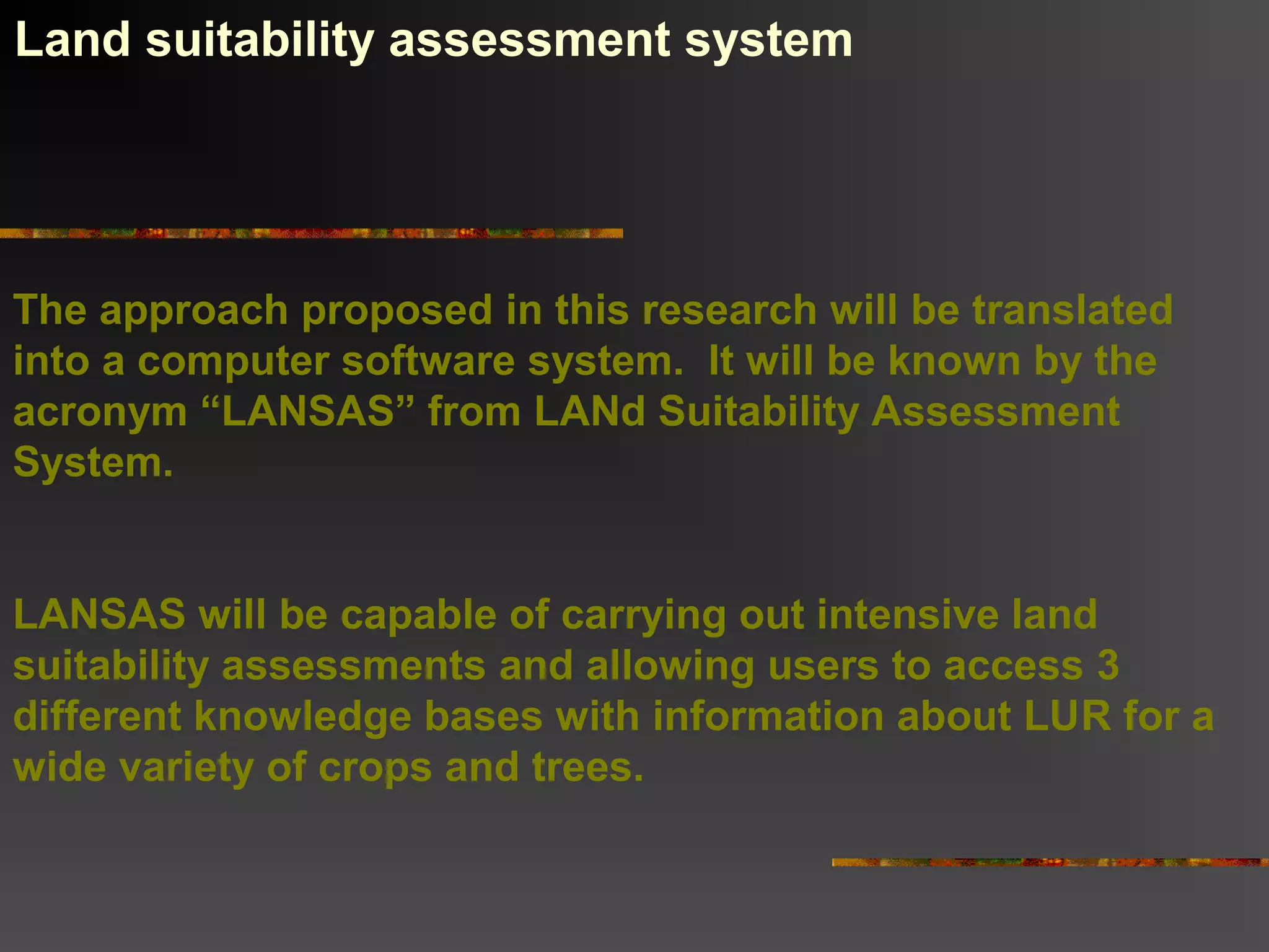 Desarrollo del sistema LANSAS | PPT