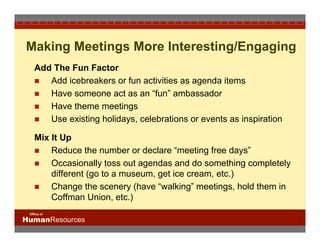Leading Effective Meetings | PPT