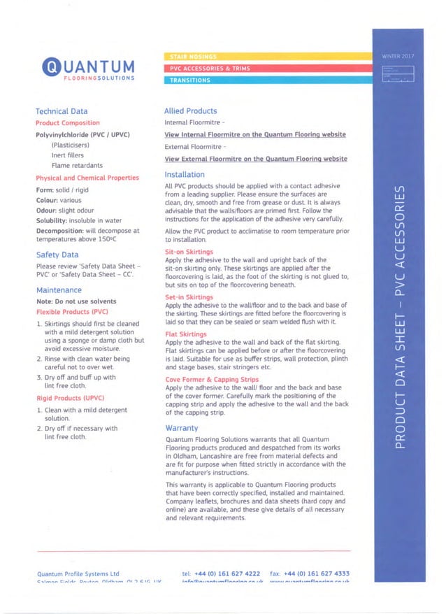 Quantum PVC Accessories | PDF