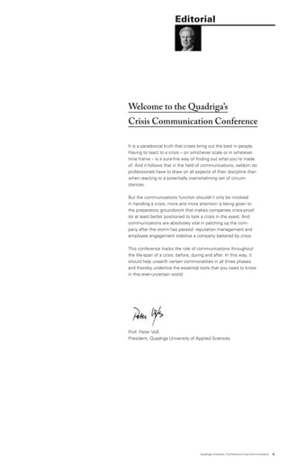 Quadriga Conference Crisis Communication | PDF