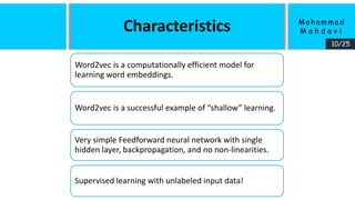 Word2Vec: Vector presentation of words - Mohammad Mahdavi | PPT