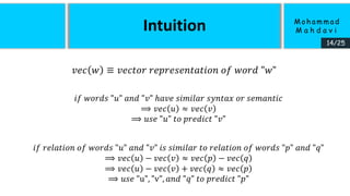 Word2Vec: Vector presentation of words - Mohammad Mahdavi | PPT