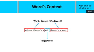 Word2Vec: Vector presentation of words - Mohammad Mahdavi | PPT