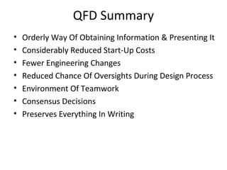 Qfd | PDF