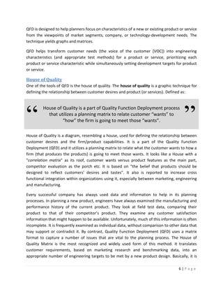 Qfd example | PDF