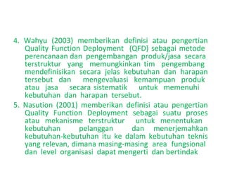 Qfd persentasi | PPT