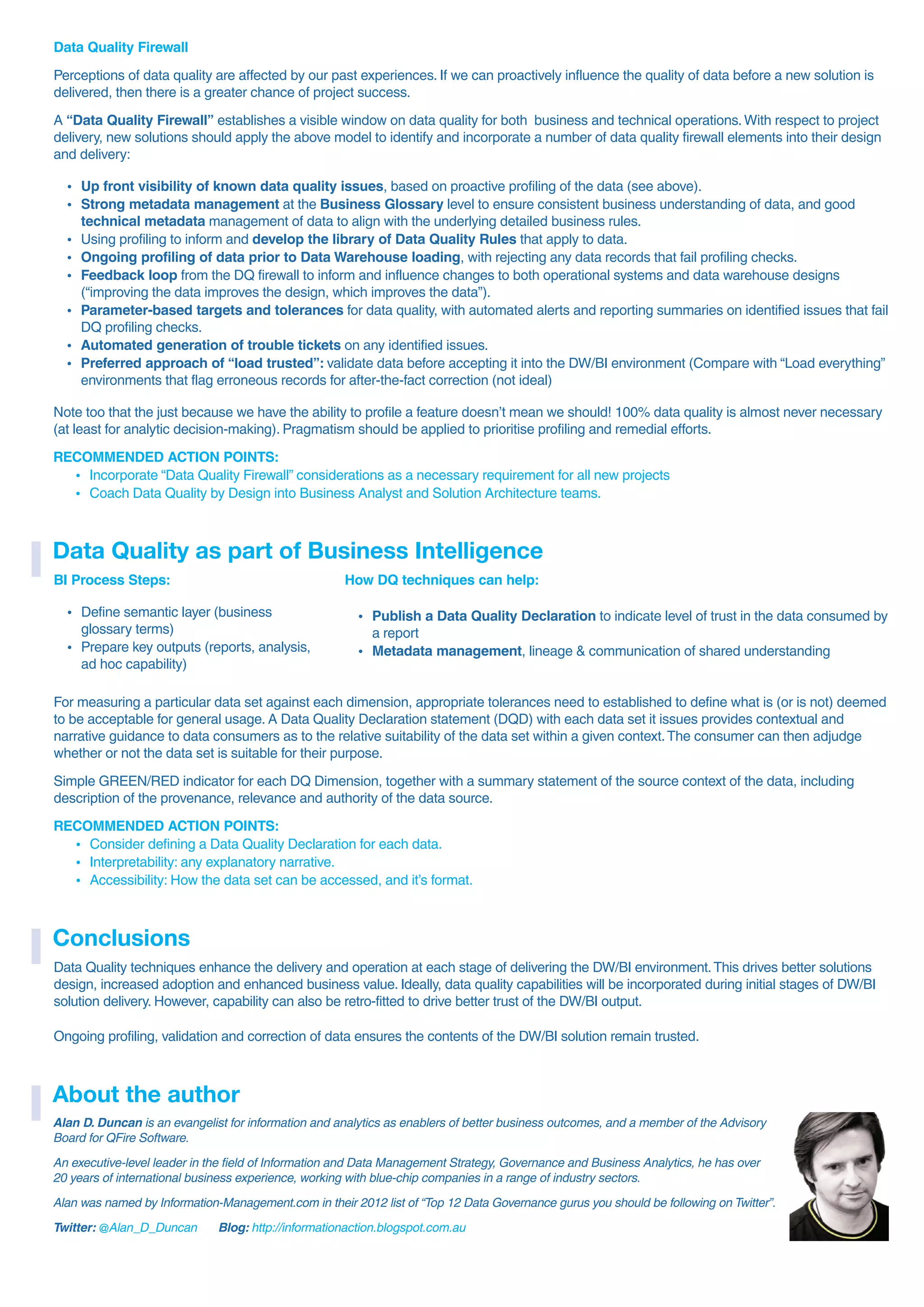 Data Quality in Data Warehouse and Business Intelligence Environments - Discussion Paper | PDF ...
