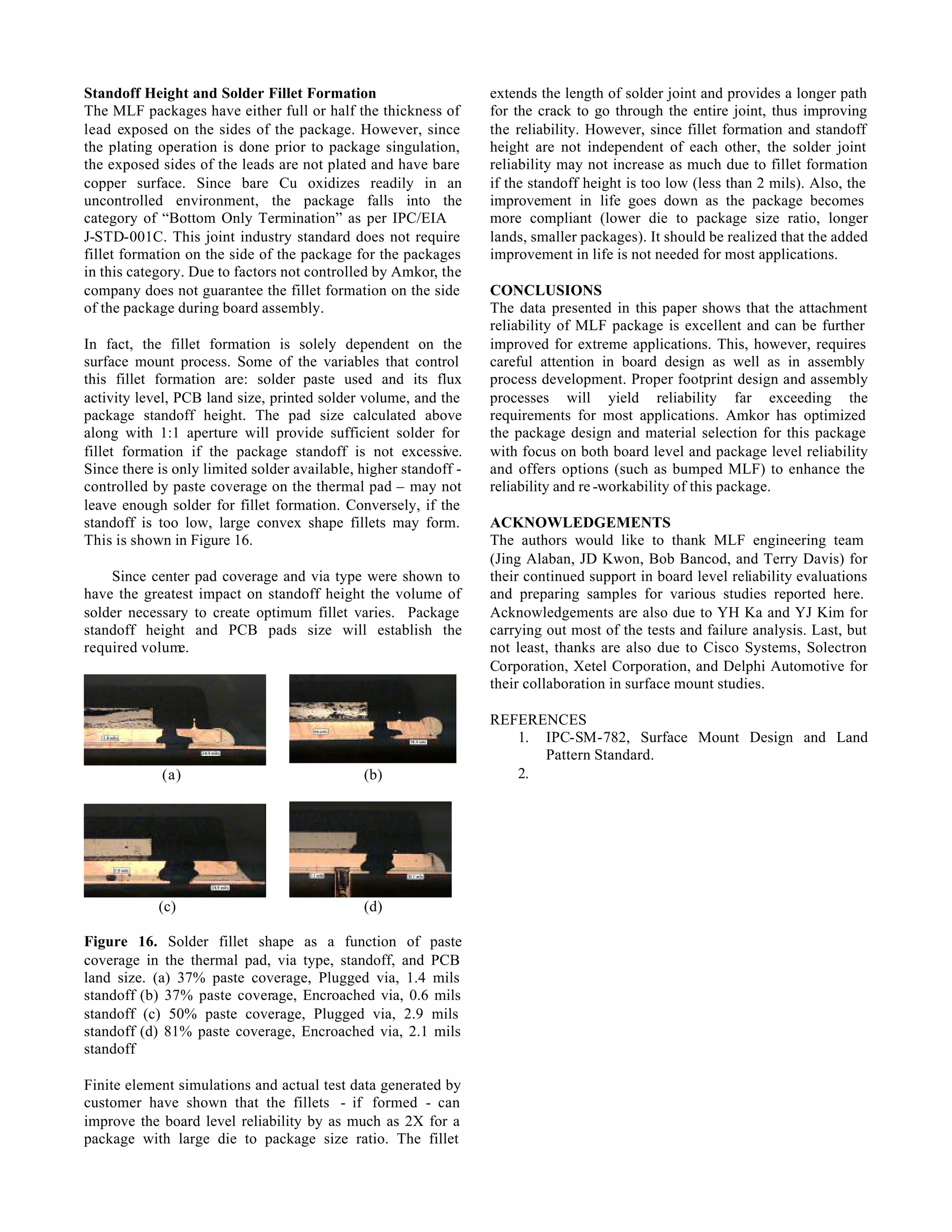 Qfn assembly reliability | PDF