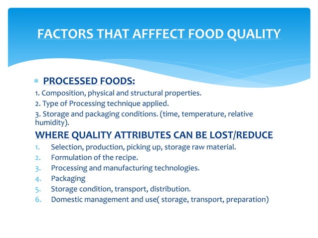 concept of food quality | PPTX