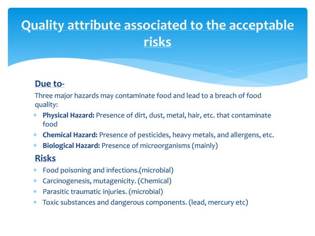 concept of food quality | PPTX