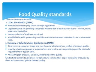 concept of food quality | PPTX