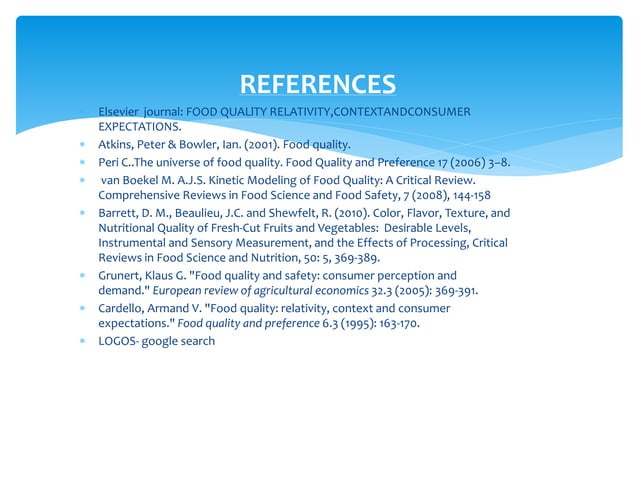concept of food quality | PPTX