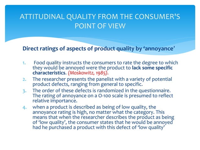 concept of food quality | PPTX