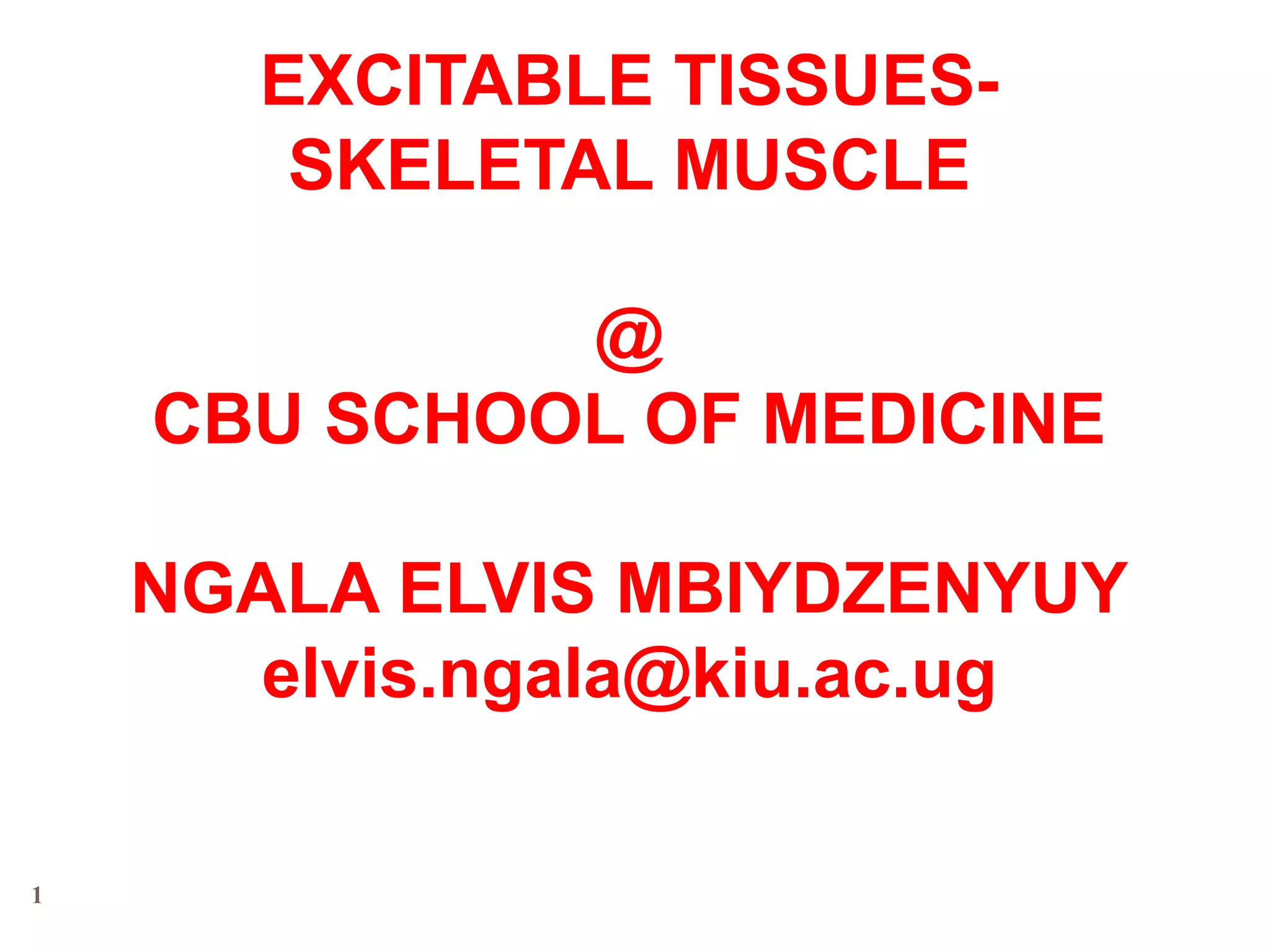 Excitable tissues skeletal_muscle | PPT