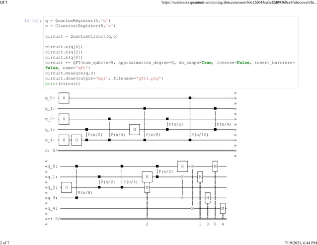 Quantum Fourier Transform | PDF