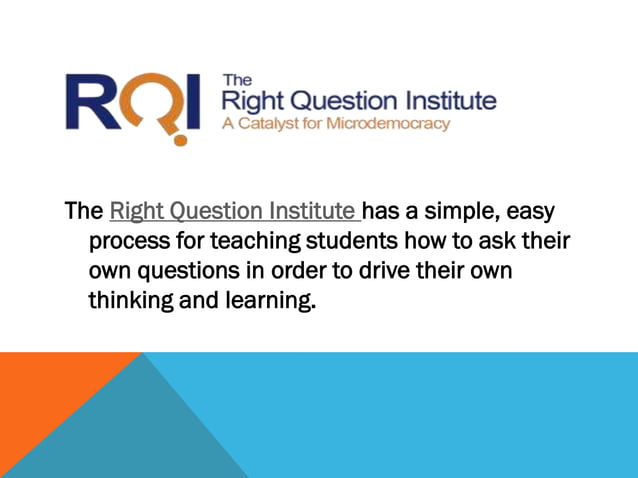 Essential Question Strategies and the Question Formulation Technique ...