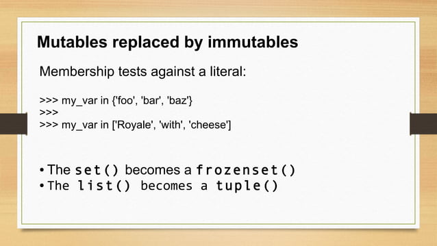 Python internals and how they affect your code - kasra ahmadvand | PPT