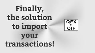 QFX2QIF (QFX to QIF Converter) | PDF