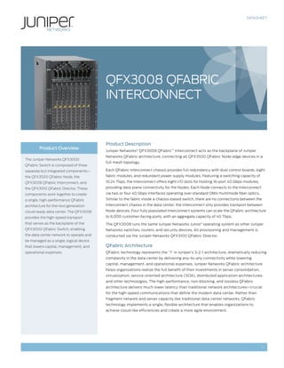 Qfx3008 qfabric interconnect | PDF