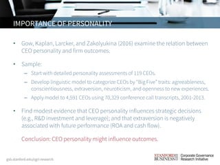 CEO Attributes and Firm Performance | PDF