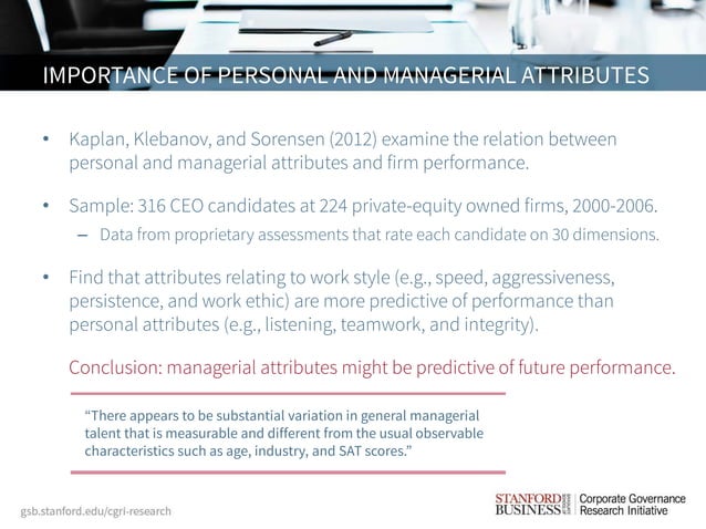 CEO Attributes and Firm Performance | PDF